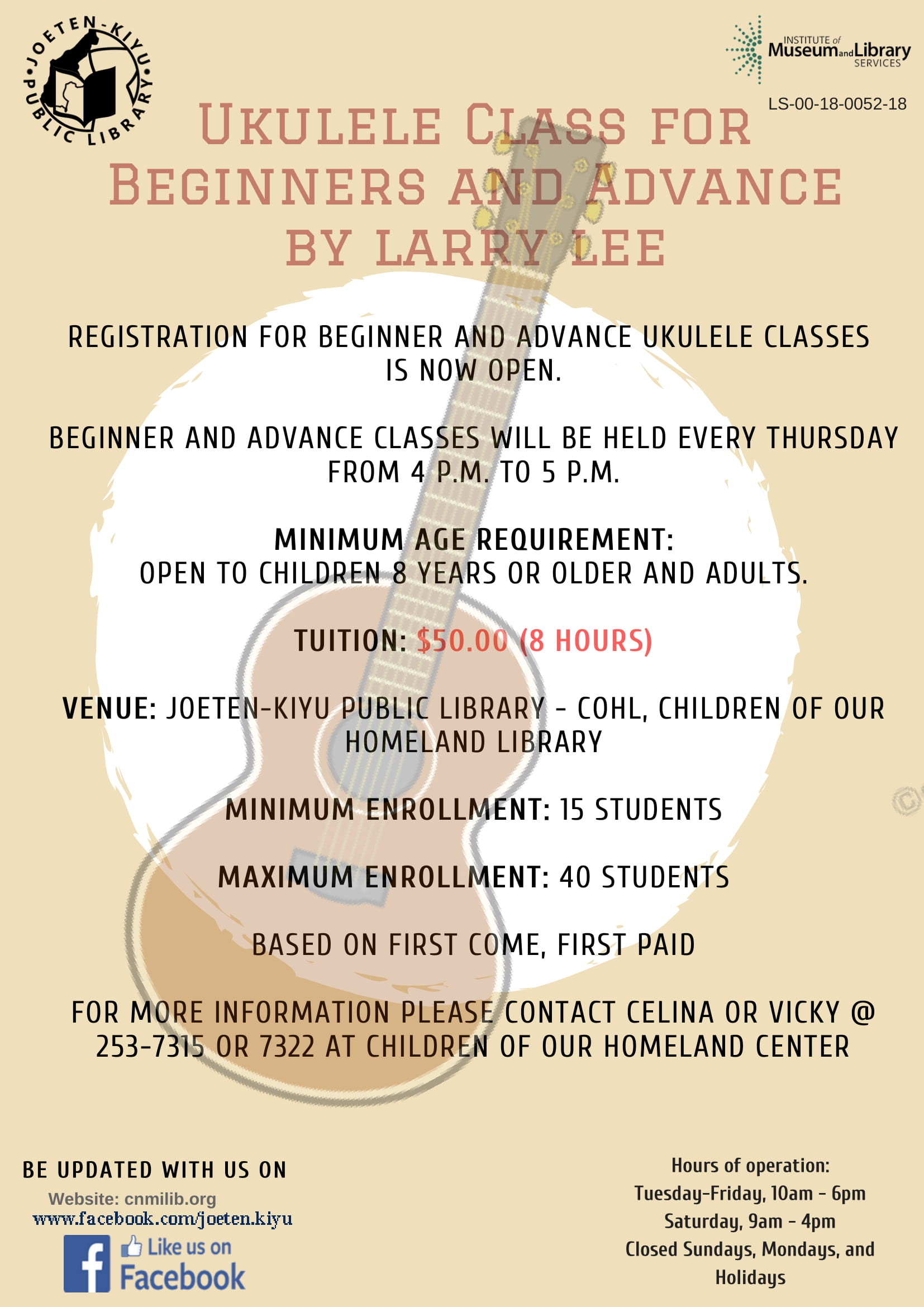 Ukulele Class – Joeten Kiyu Public Library