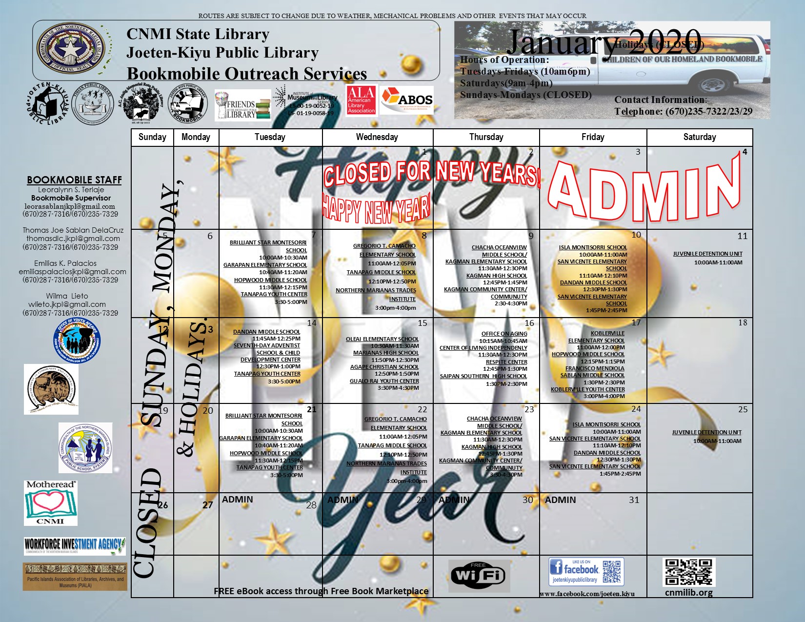 2020 JANUARY CALENDARS – Joeten Kiyu Public Library